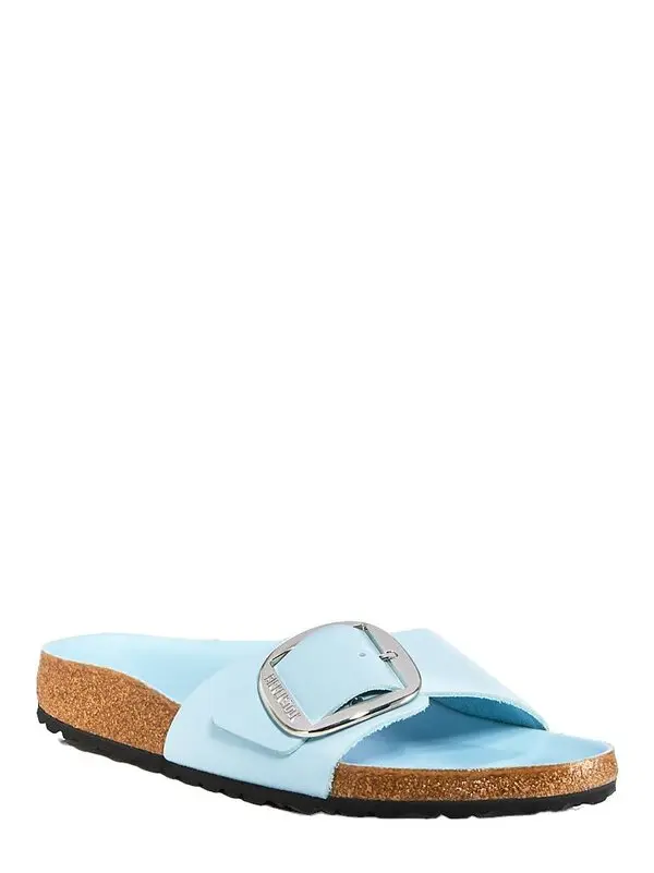 BIRKENSTOCK Madrid High Shine Big Buckle Sandals - Blue