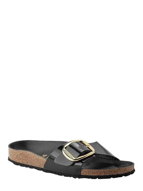 BIRKENSTOCK Madrid Big Buckle High Shine Sandals - High Shine Black