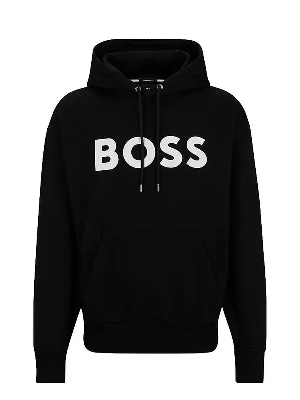BOSS Sullivan Cotton Logo Hoodie - Black
