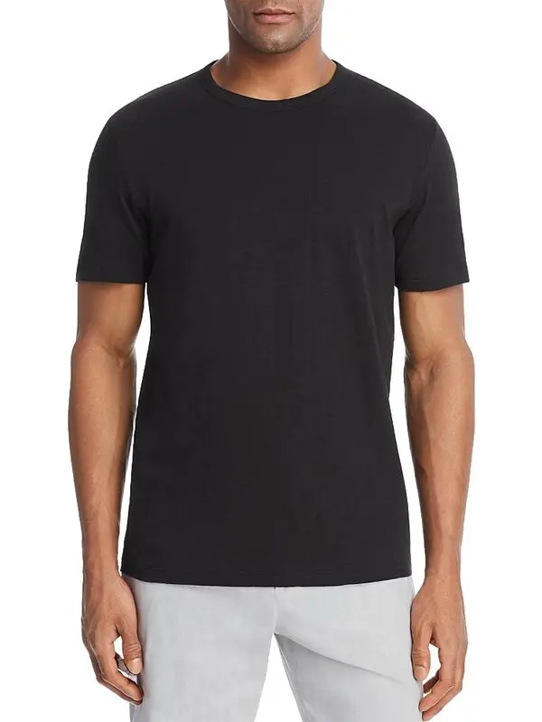 Theory Essential Tee In Cosmos Slub Cotton - Black