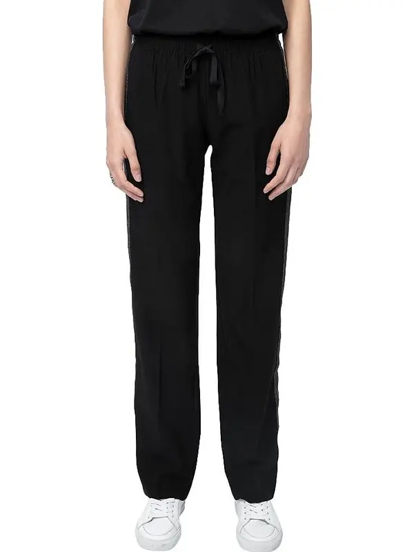 Zadig&Voltaire Crepe Drawstring Pants - Noir