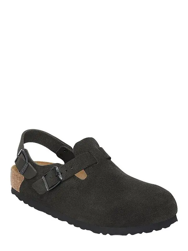 BIRKENSTOCK Tokio Slingback Clogs - Black Suede