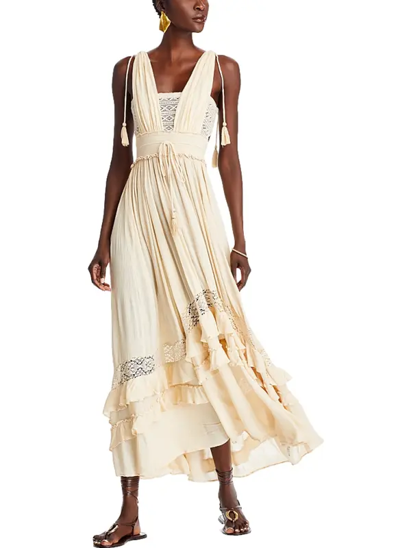 Free People Santa Maria Maxi Dress - Summer Khaki