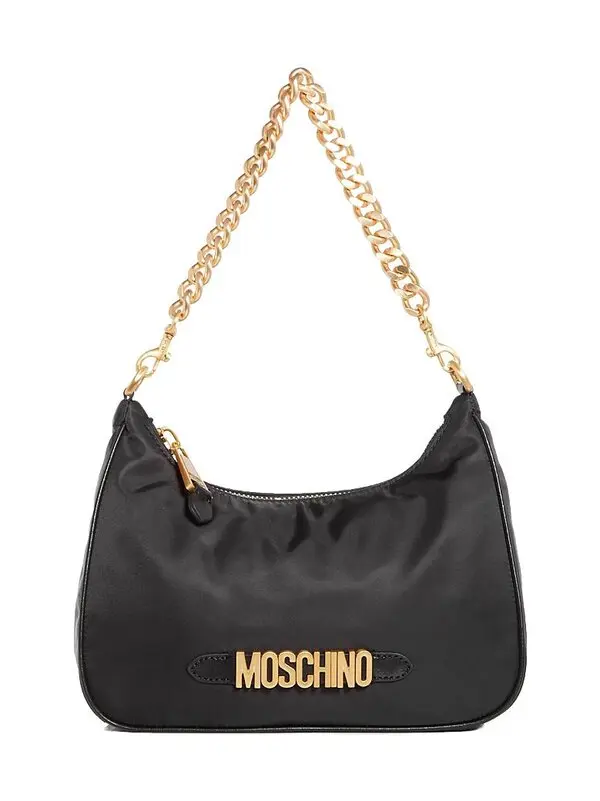 Moschino Nylon Hobo - Black Multi