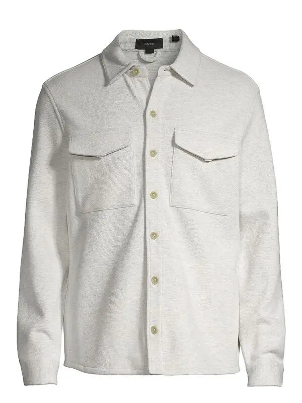 Vince Cotton-blend Shirt Jacket - Grey