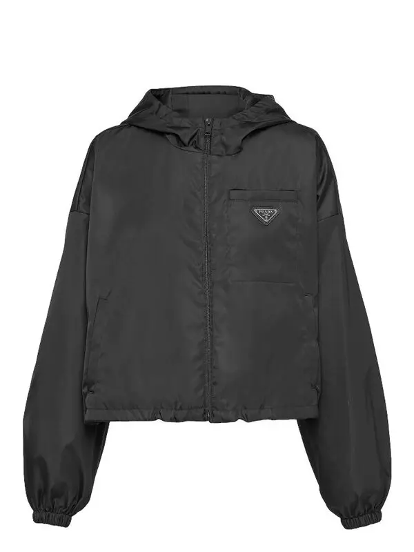Prada Re-nylon Cropped Jacket - Black