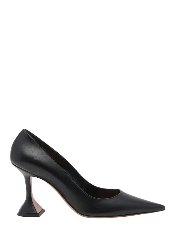 Amina Muaddi Ami Lambskin Pedestal Pumps - Black