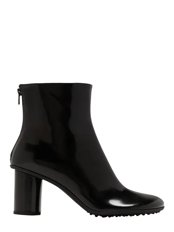 Bottega Veneta Atomic Leather Cylinder-heel Ankle Boots - Black