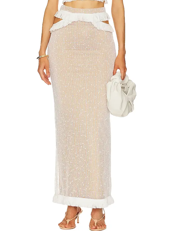 MICHAEL COSTELLO X Noomi Maxi Skirt - Ivory
