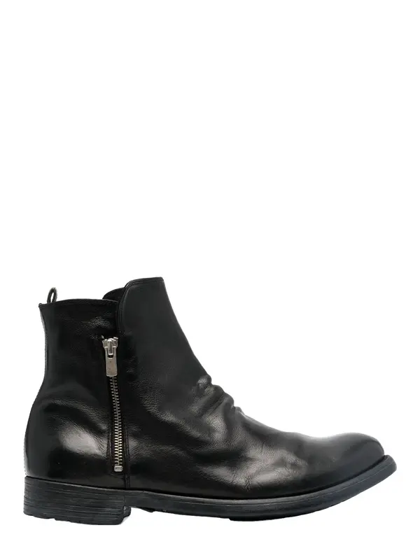 Officine Creative Hive 054 Leather Ankle Boots - Black