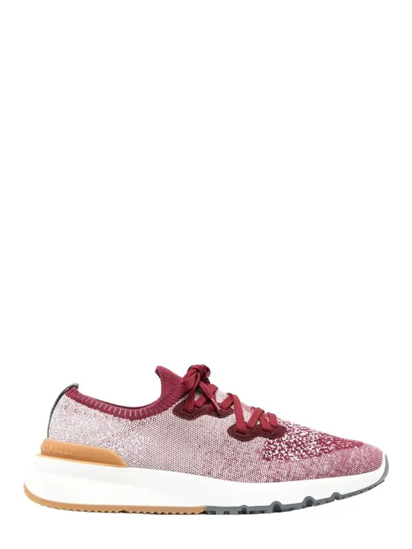 Brunello Cucinelli Knitted Low-top Sneakers - Red