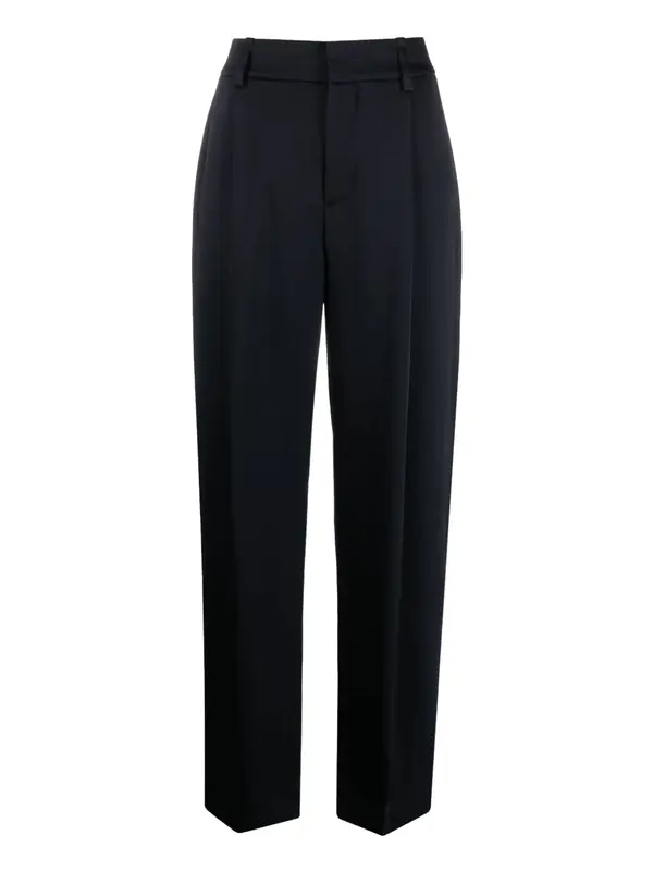 Vince High-waisted Wide-leg Trousers - Blue