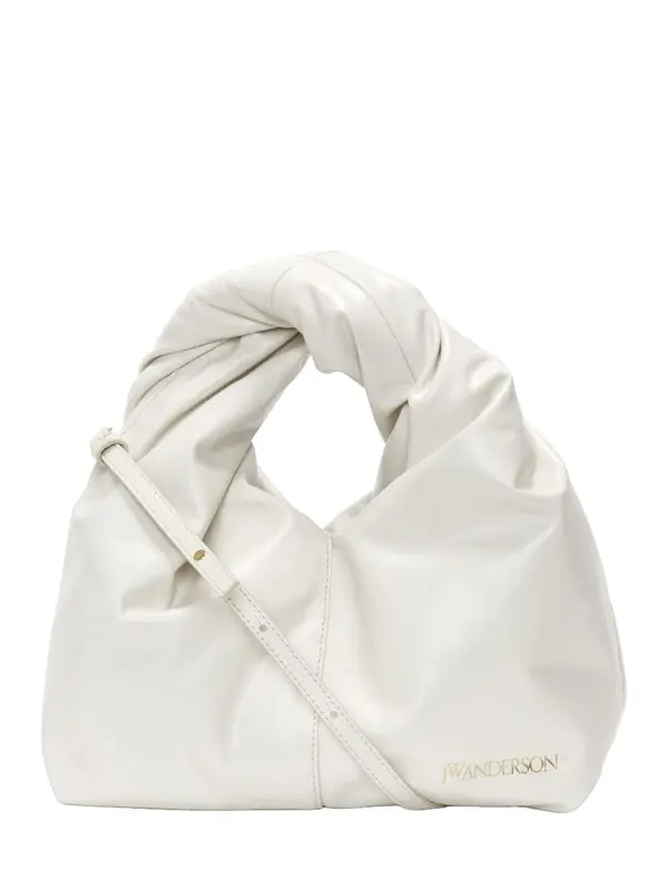 JW Anderson Mini Twister Leather Crossbody Bag - White