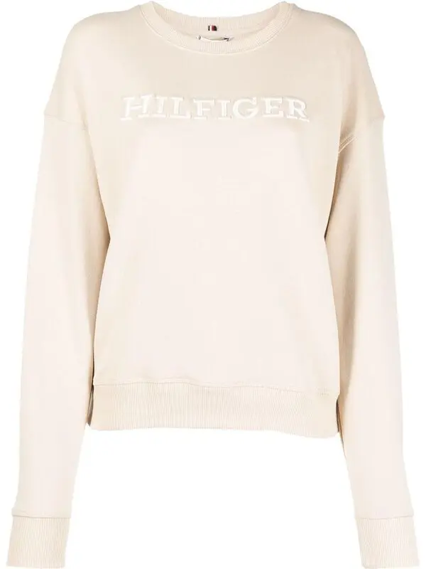 Tommy Hilfiger Logo-print Sweatshirt - Neutrals