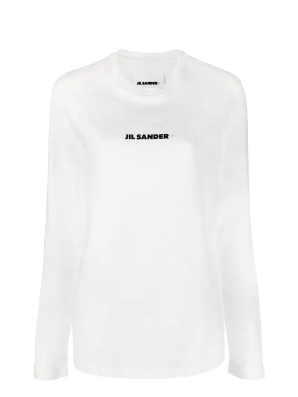 JIL SANDER Logo-print Cotton Sweatshirt - White