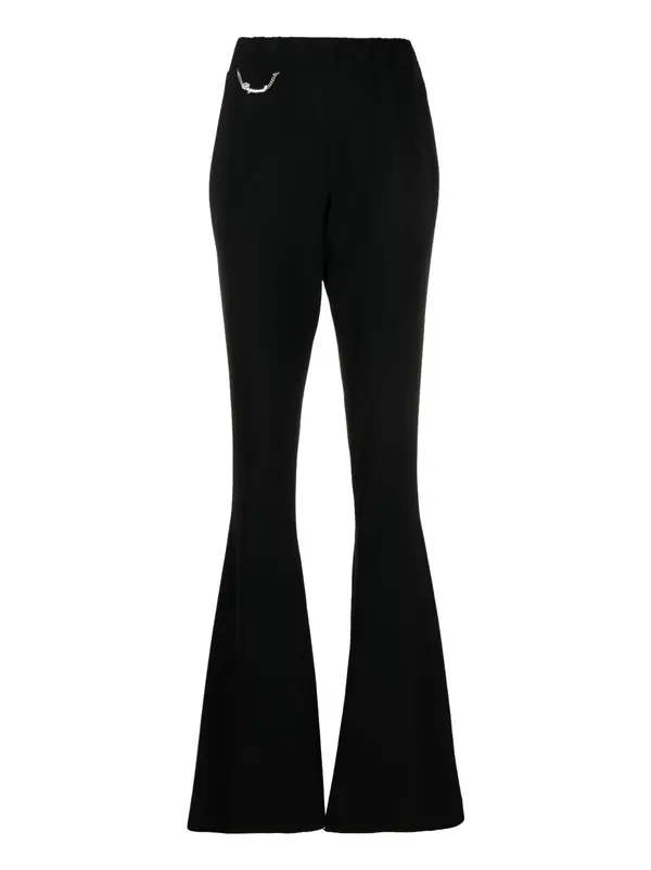 Dsquared2 Chain-embellished Flared Trousers - Black