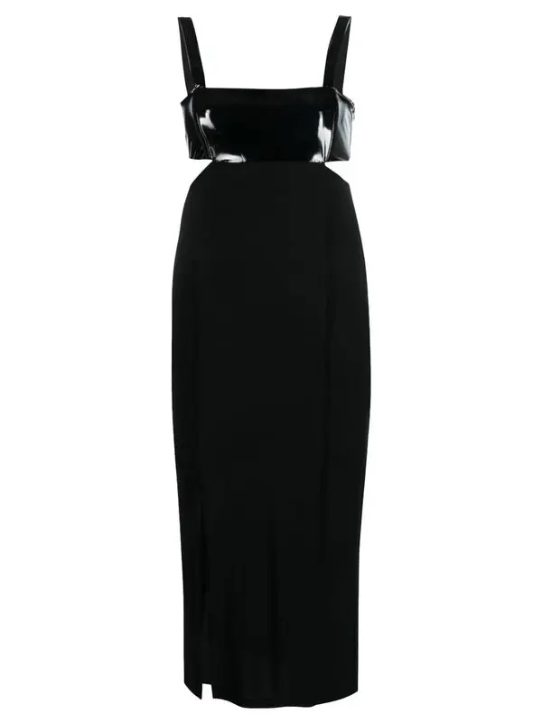 Patrizia Pepe Cut-out Crepe Dress - Black