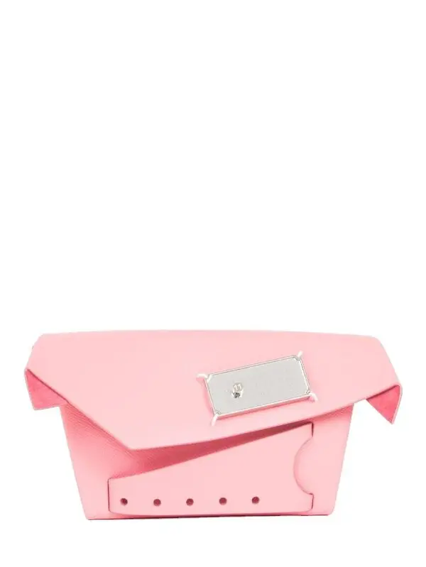 MAISON MARGIELA Snatched Leather Clutch - Pink