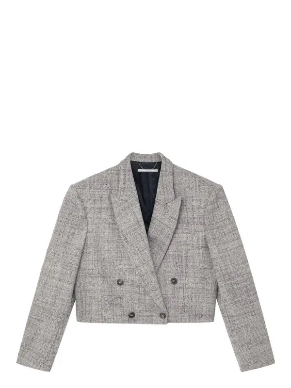 Stella McCartney Cropped Double-breasted Blazer - Grey