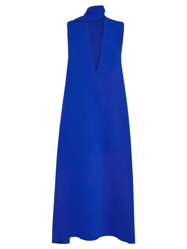 FERRAGAMO Draped-detail Maxi Dress - Blue