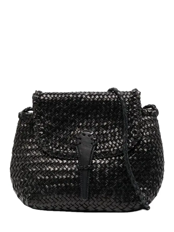Dragon Diffusion Mini City Woven Crossbody Bag - Black