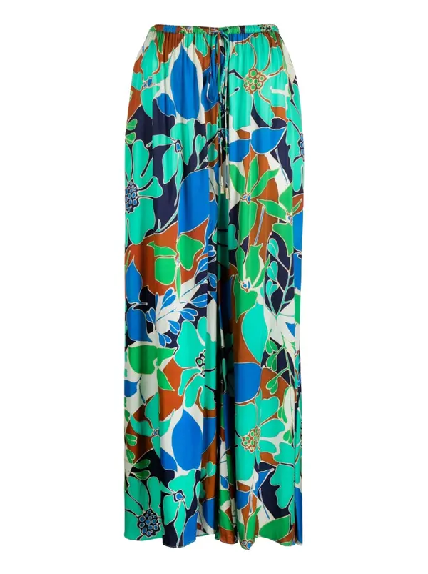 Cult Gaia Alaia Floral-print Trousers - Green