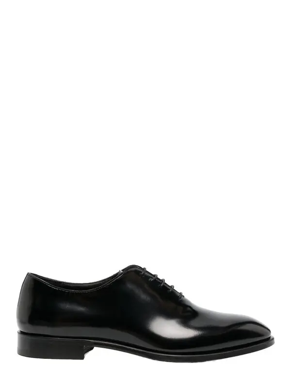 Canali Patent-finish Leather Oxford Shoes - Black