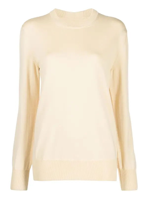 JIL SANDER Crew-neck Wool Jumper - Neutrals