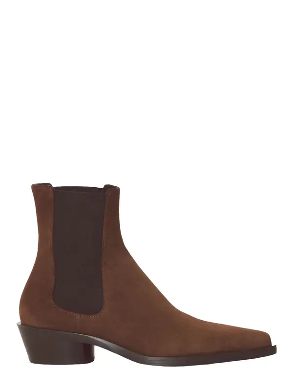 Proenza Schouler Bronco Suede Chelsea Boots - Brown