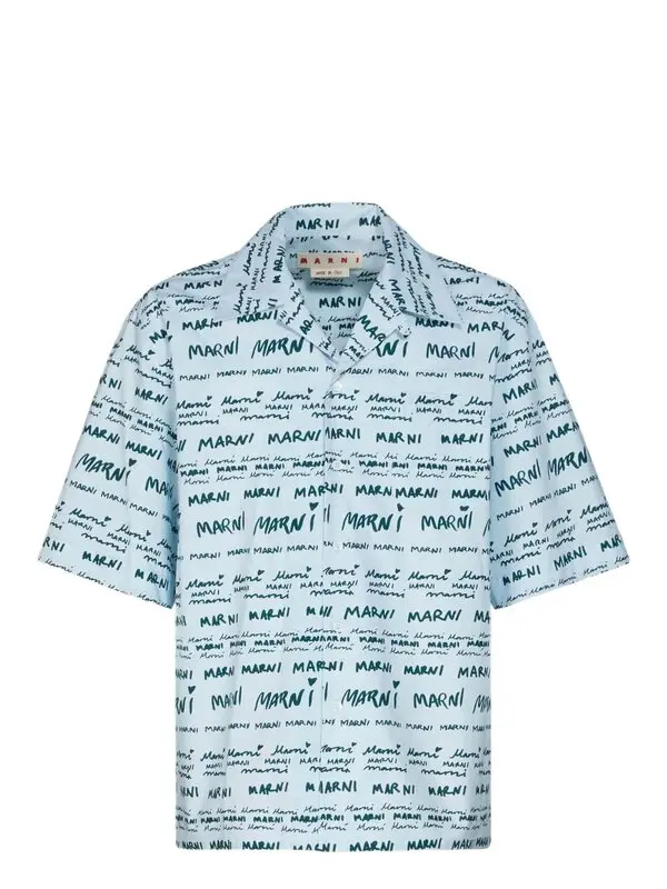 Marni Mega Bowling Shirt - Blue