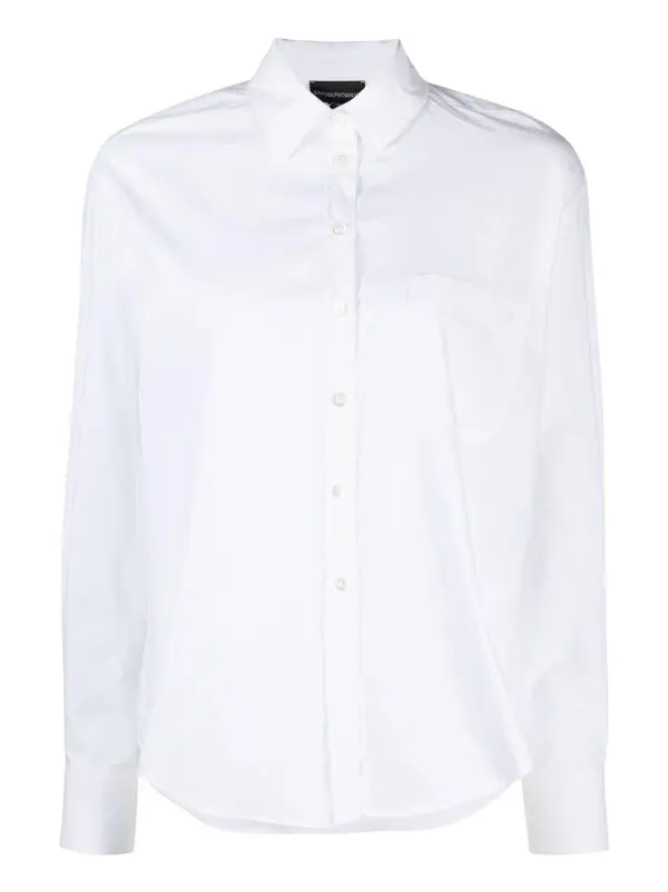 Emporio Armani Long-sleeve Cotton Shirt - White