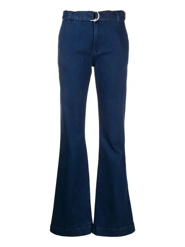 FRAME High-waisted Flared Jeans - Blue