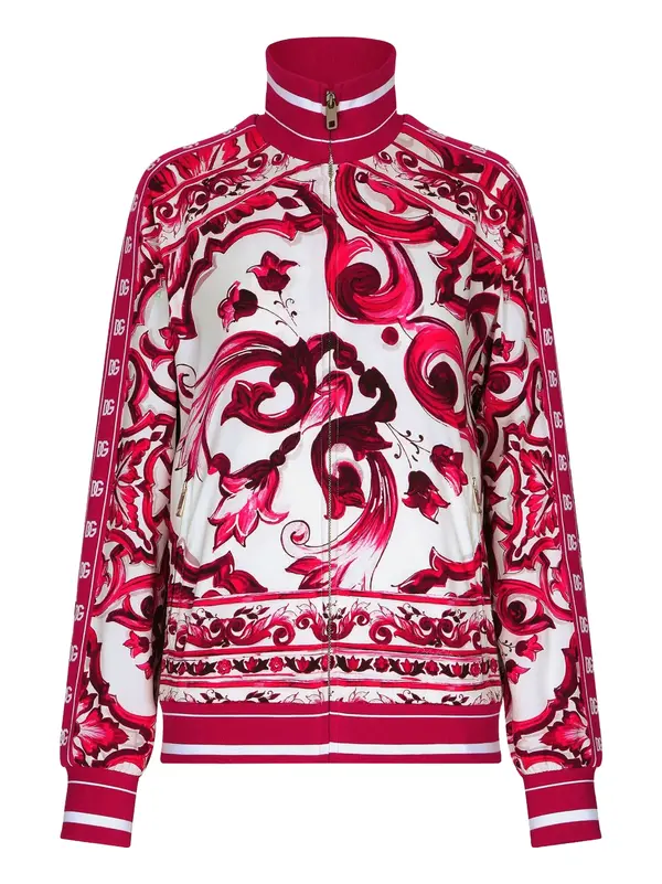Dolce & Gabbana Majolica-print Bomber Jacket - Red