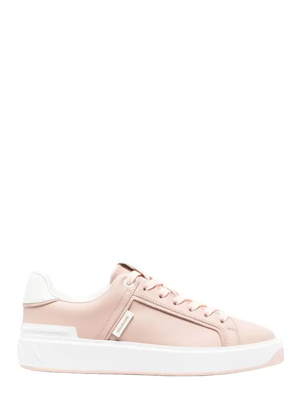 Balmain B-court Leather Sneakers - Pink