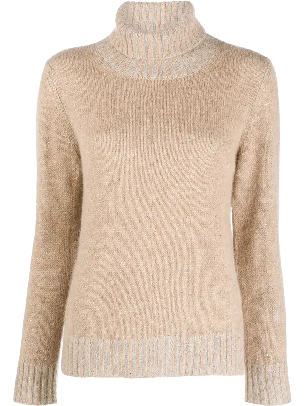 Fabiana Filippi Roll-neck Knitted Top - Neutrals