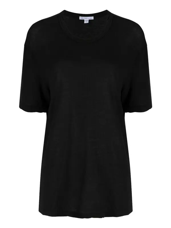 JAMES PERSE Cotton-crêpe T-shirt - Black
