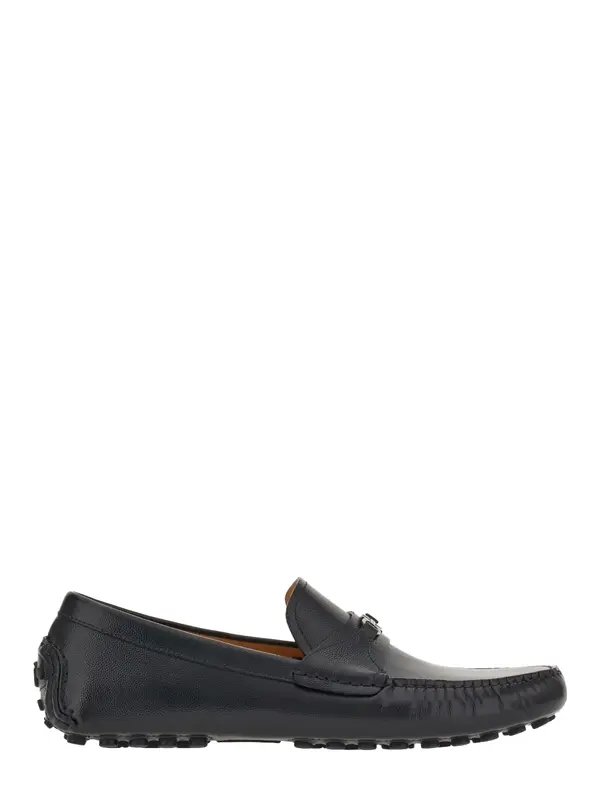 FERRAGAMO Gancini-buckle Leather Loafers - Brown