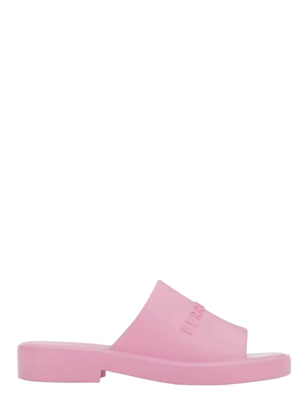 FERRAGAMO Logo-debossed Slides - Pink