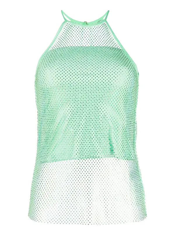 Patrizia Pepe Rhinestone-embellished Sleeveless Top - Green