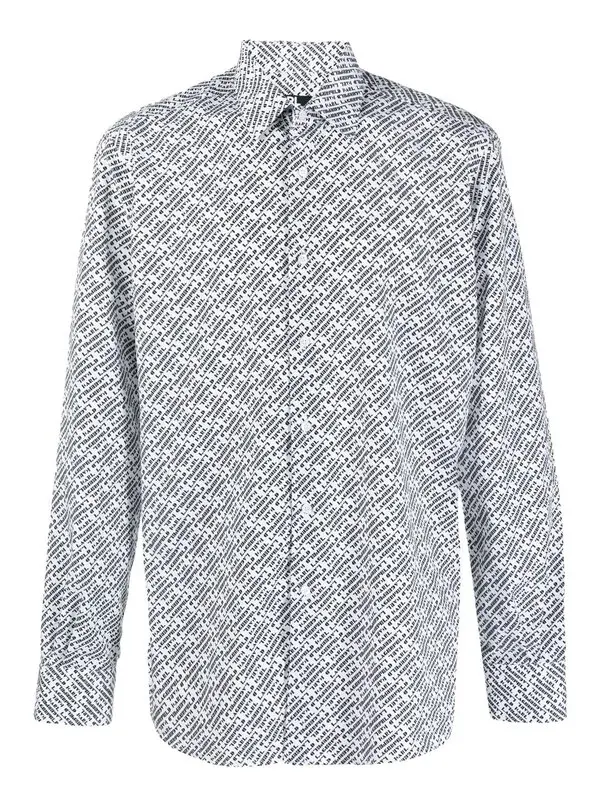 Karl Lagerfeld Logo-print Long-sleeve Shirt - White