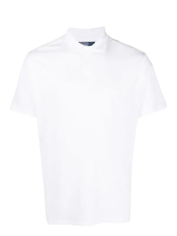Polo Ralph Lauren Embroidered-logo Short-sleeve Polo Shirt - White