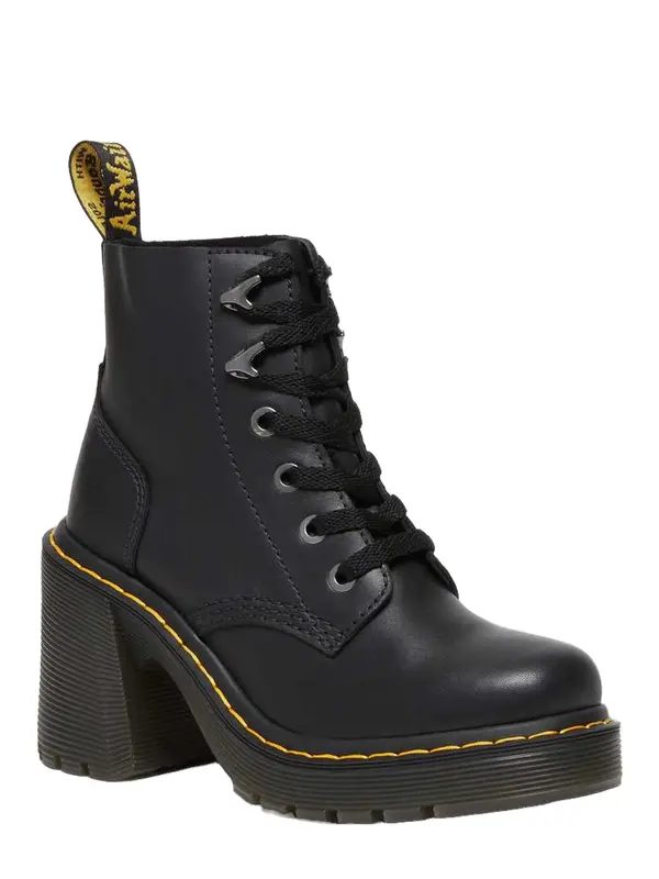 Dr. Martens Jesy Sendal Leather Lace-up Boots - Black