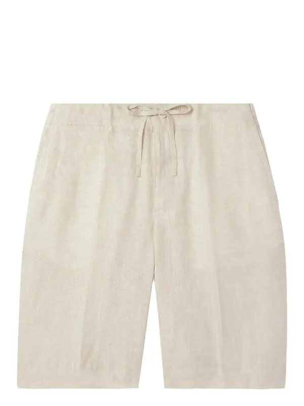 Loro Piana Straight-leg Linen Bermuda Shorts - Neutrals