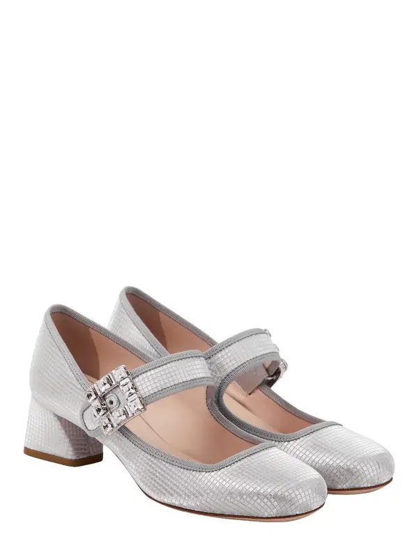 ROGER VIVIER Trés Vivier Embellished Pumps - Metallic