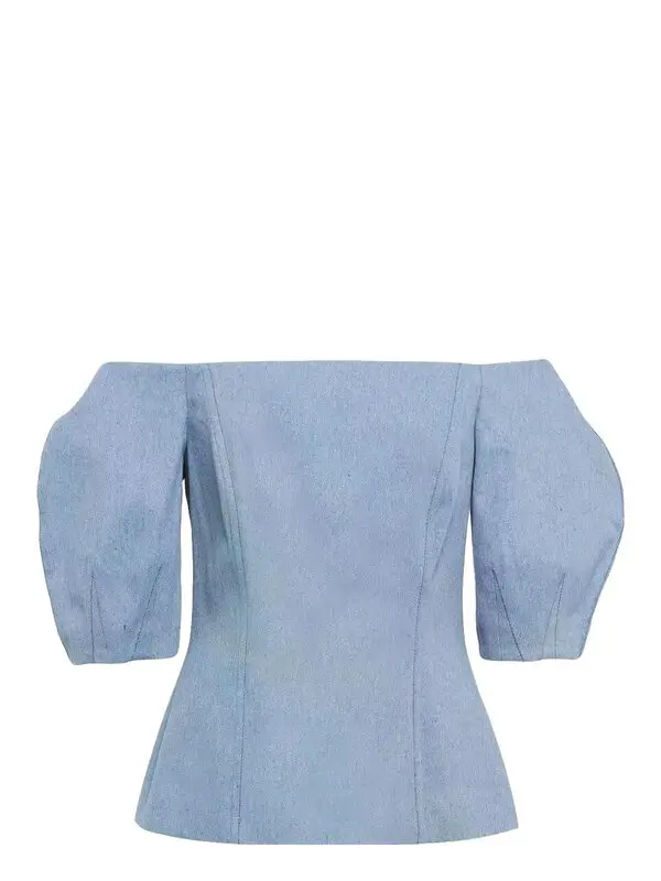 Gabriela Hearst Ellen Off-shoulder Top - Blue