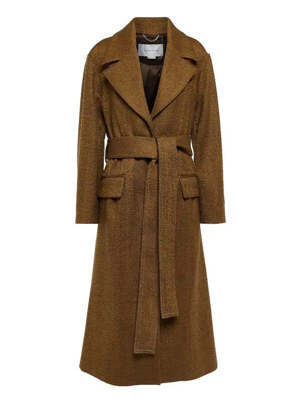 Victoria Beckham Wool-blend Coat - Brown
