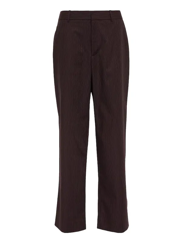 Sir The Label Guillaume Pinstripe Trousers - Brown