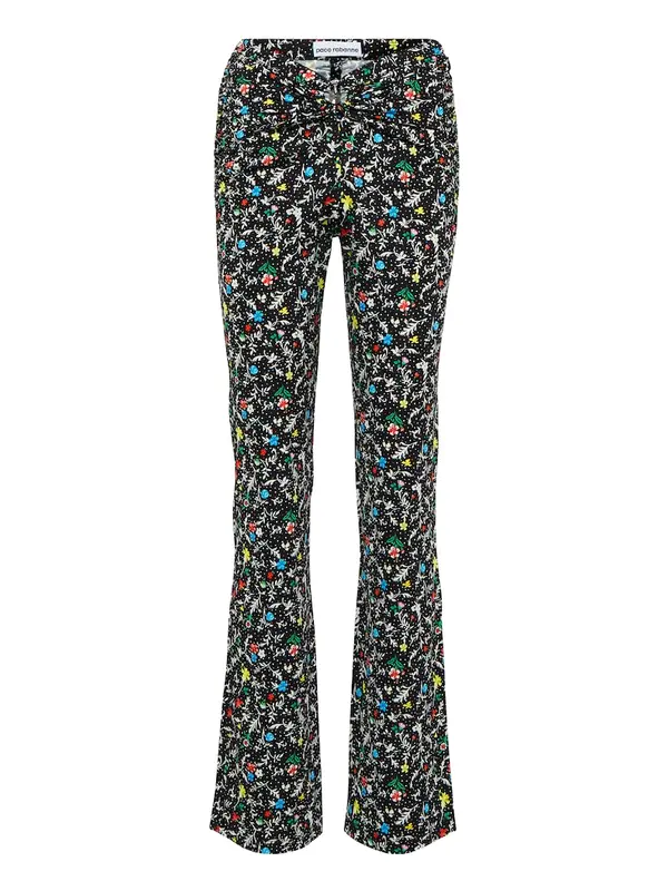Rabanne Printed High-rise Crêpe Pants - Multicoloured