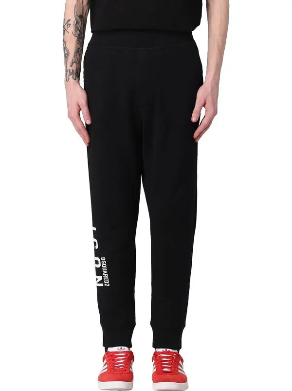 Dsquared2 Stretch Cotton Jogger Pants - Black