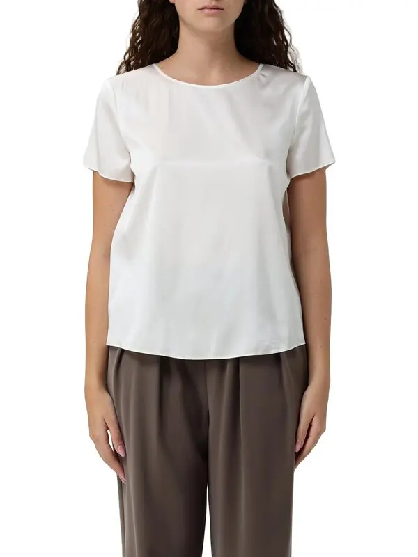 Emporio Armani Silk Satin Blouse - White